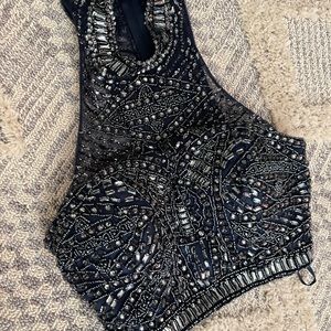 Splash | Dresses | Splash Prom Dress By Landa Navy Blue 2piece Formal ...